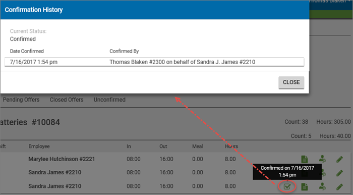 WT: Confirm the Schedule